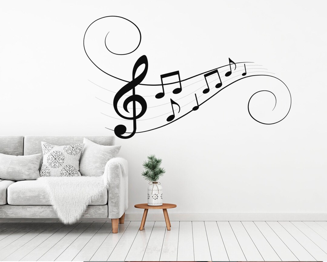Music Wall Decals, Music Notes Wall Decal, Piano Notes Sticker - Etsy