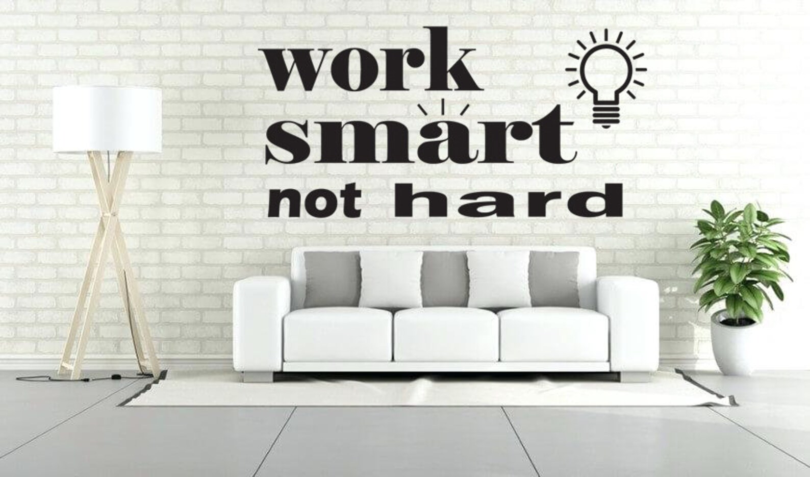 Work Smartnot Hard Wall Decal Sticker Wallart Quote | Etsy