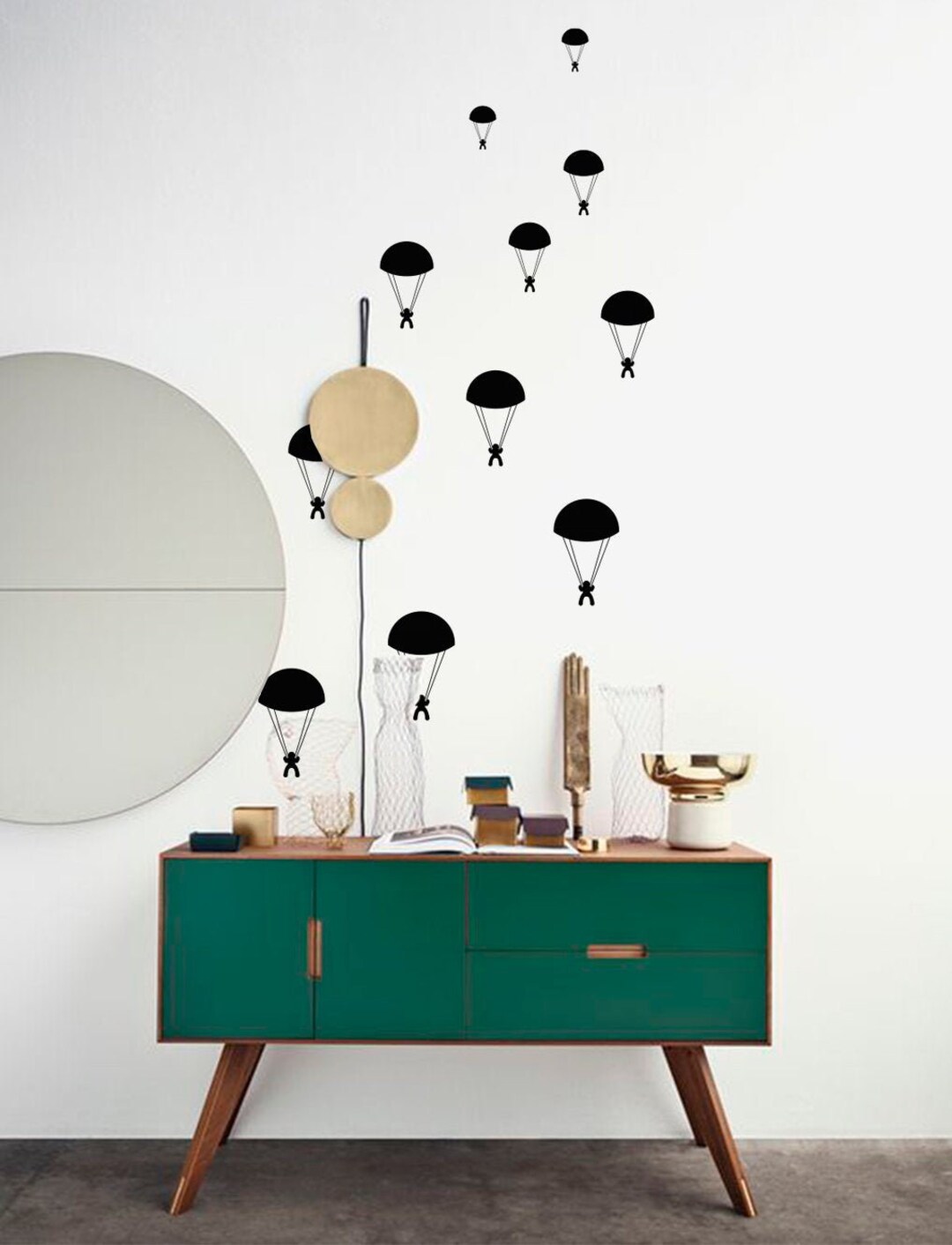 Parachute Wall Decal, Parachute Sticker, Kids Room Decals, Nursery Wall ...