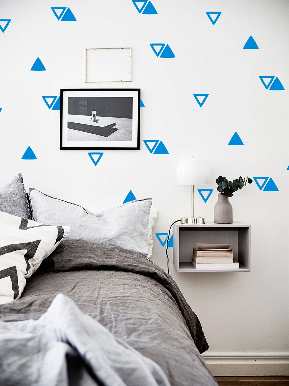Triangle Wall Decal Geometric Wall Decal Gold Triangle | Etsy