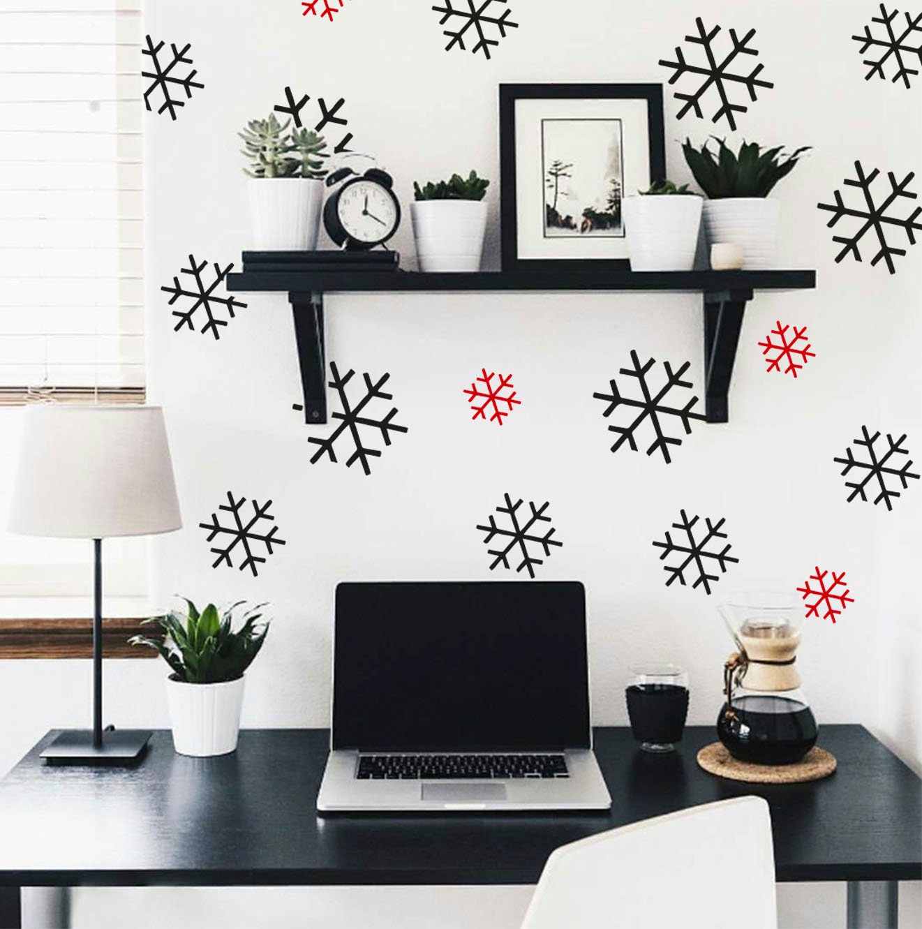 Snowflake Wall Decal Window Vinyl Decals Snowflakes | Etsy