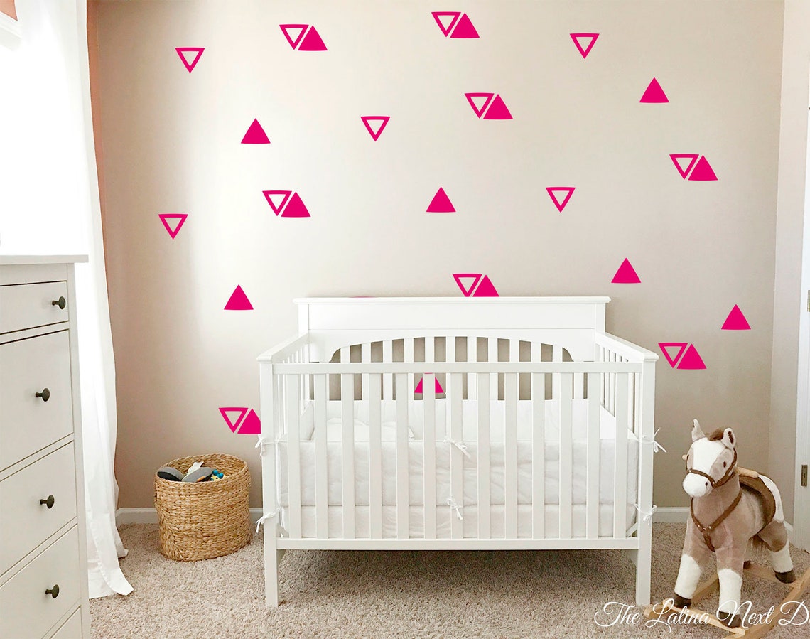 Triangle Wall Decal Geometric Wall Decal Gold Triangle | Etsy