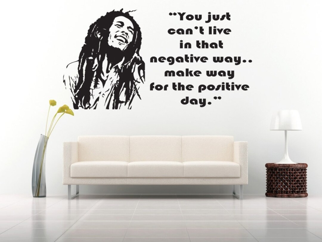 Bob Marley Wall Decal Sticker Wallart Quote - Etsy