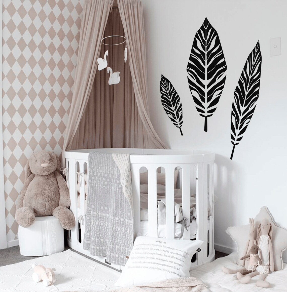 Tropical Leaf Wall Decal Big Leaves Decal Nature Wall Decal - Etsy