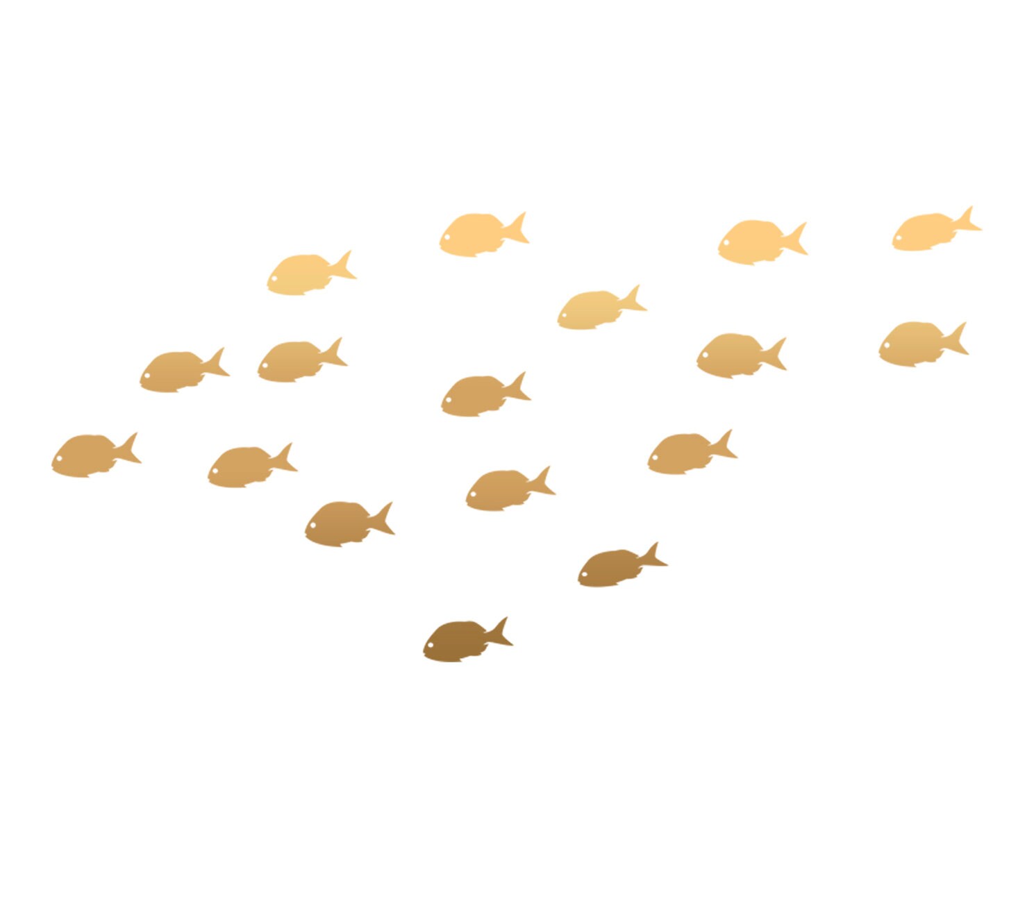 Gold Fish Wall Decal Bathroom Decals Sea Fish Stickers - Etsy UK