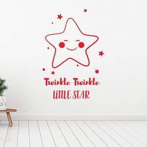 Twinkle Twinkle Little Star Decal, Nursery Wall Decal, Star Nursery ...