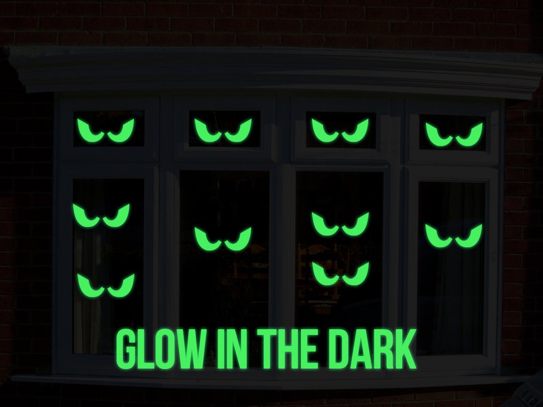 Glow in the Dark Halloween Window Decals, Halloween Pumpkin Stickers ...