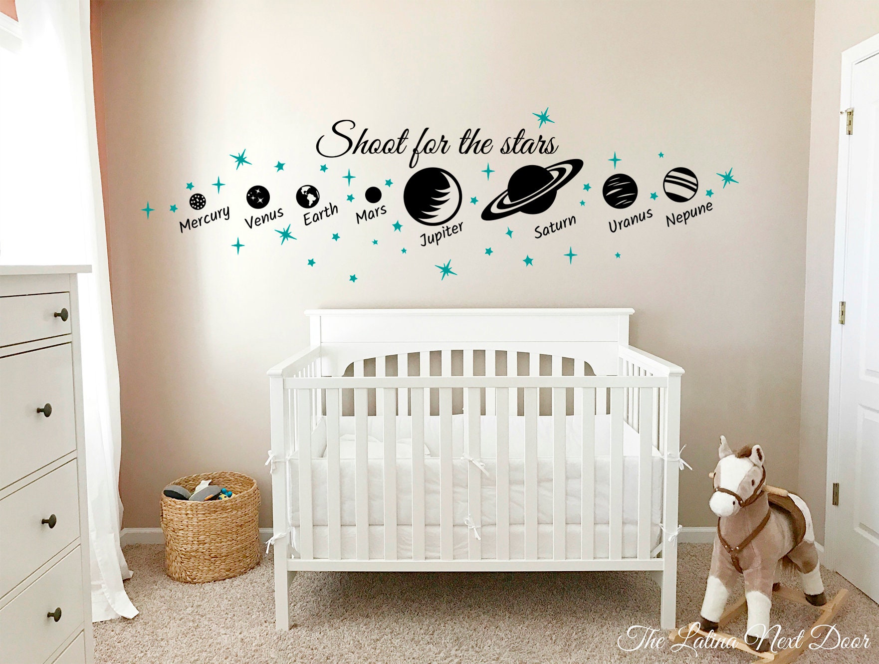 Space wall decals Planets Decal Nursery Space wall decals | Etsy