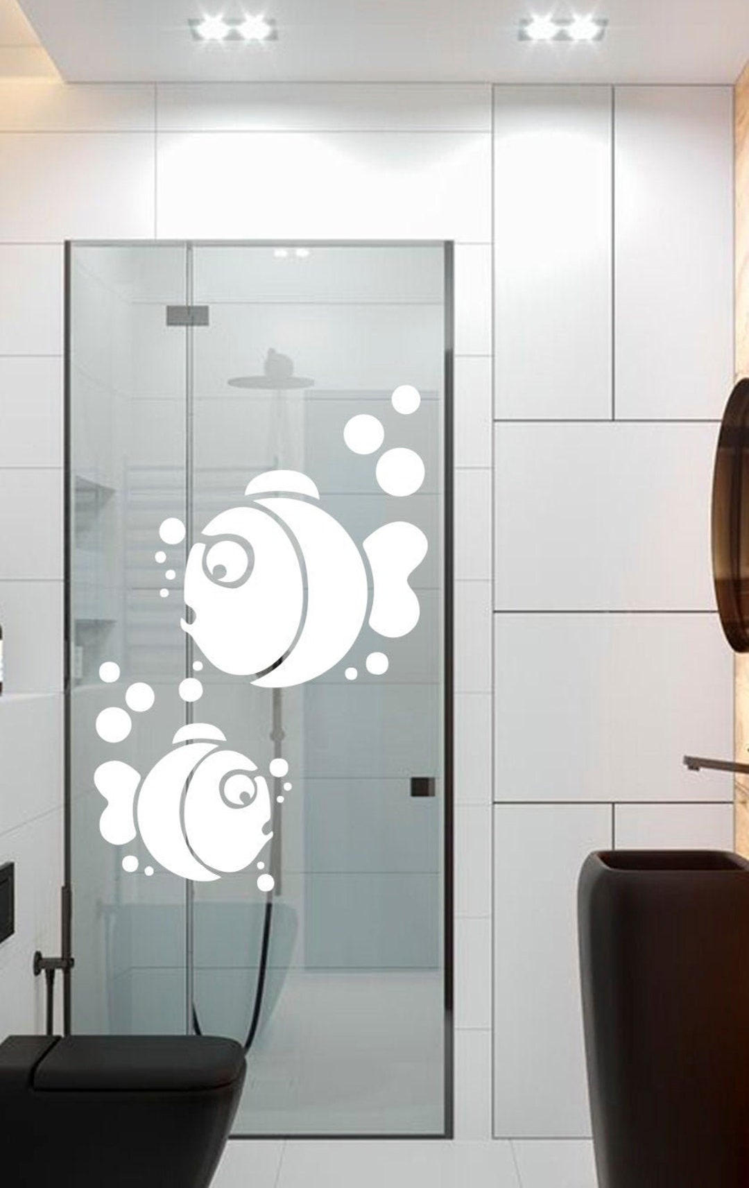 Fish Decal, Bathroom Decal, Bubbles Wall Decal, Bathroom Vinyl Decals ...