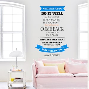 Whatever You Do Do It Well Decal Office Wall Decal Quote - Etsy