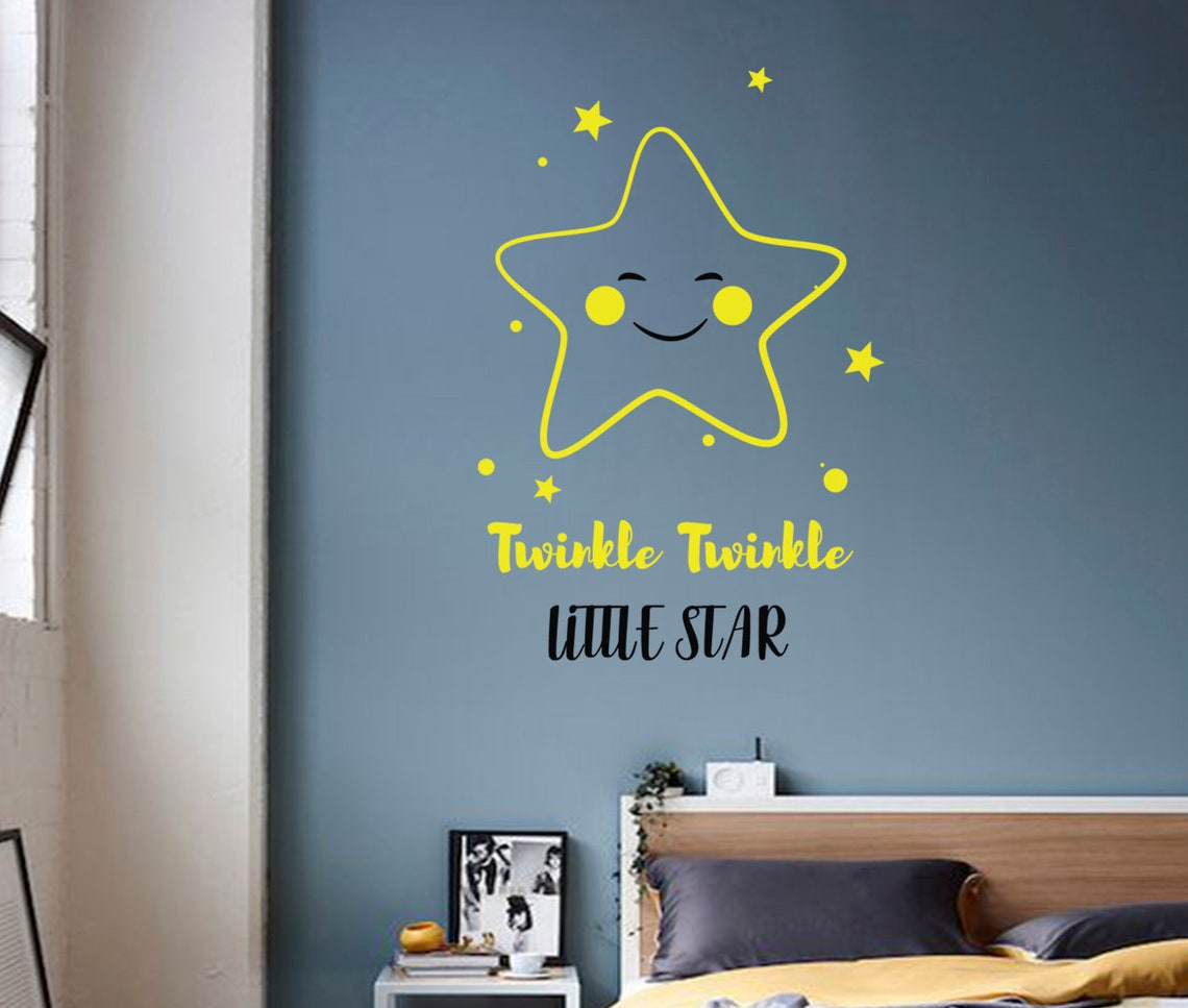 Twinkle Twinkle Little Star Decal Nursery Wall Decal Star - Etsy