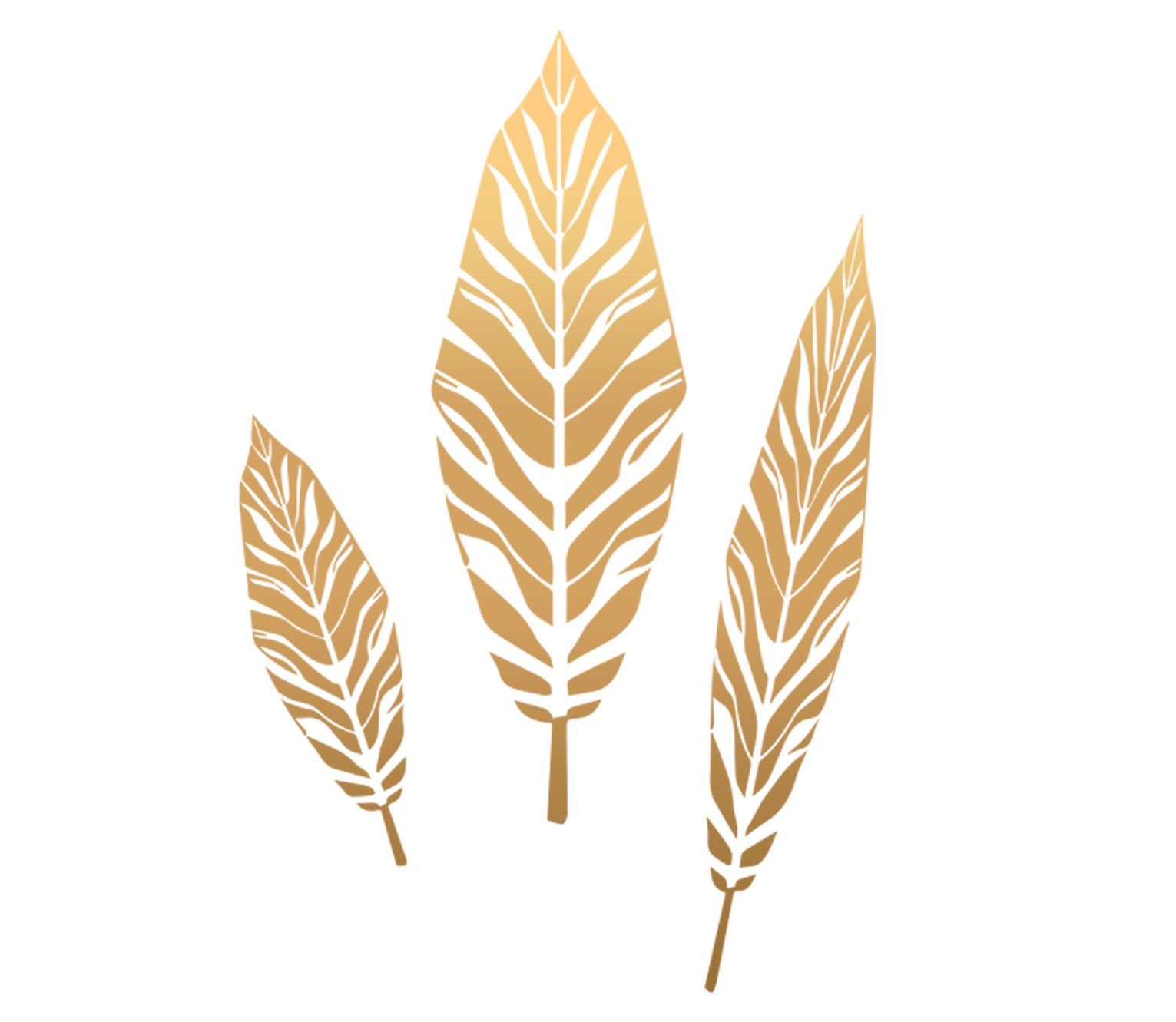 Tropical leaf wall decal Big leaves decal Nature wall decal | Etsy