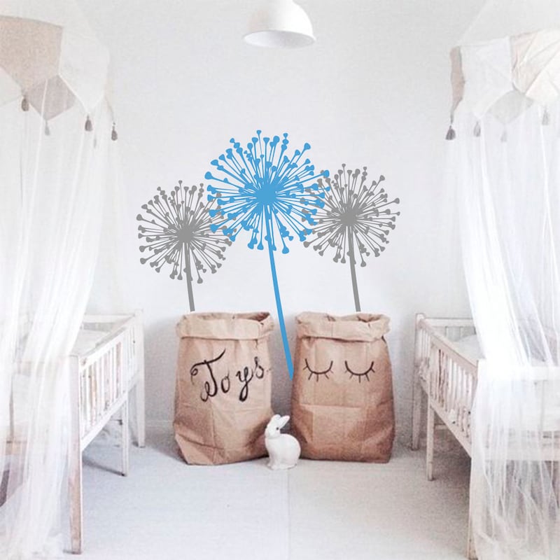 Dandelion Wall Sticker - Etsy