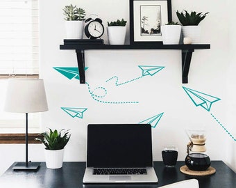 Cute Paper Airplane Decal Sticker Paper Plane Window Decal - Etsy