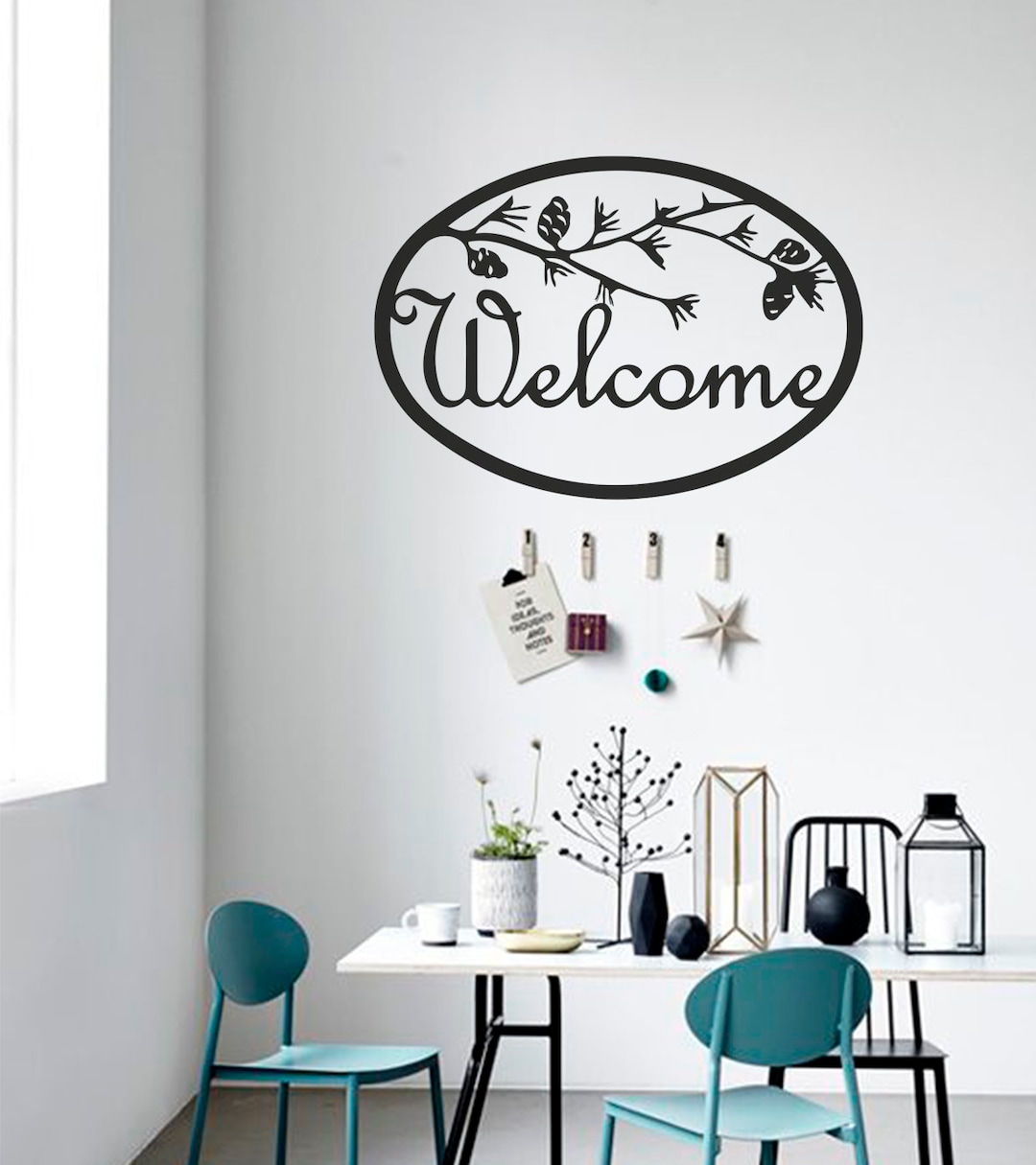 Welcome Decal, Entryway Decal, Family Wall Decal, Welcome Sign Decal - Etsy