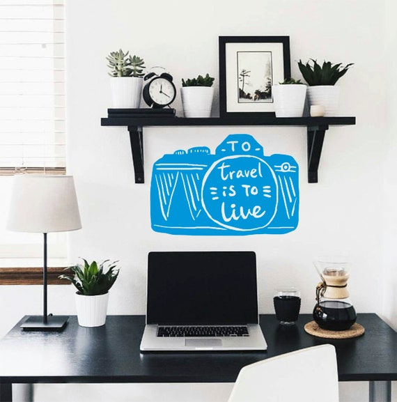 Camera wall decal Photo Camera decals Travel decal | Etsy