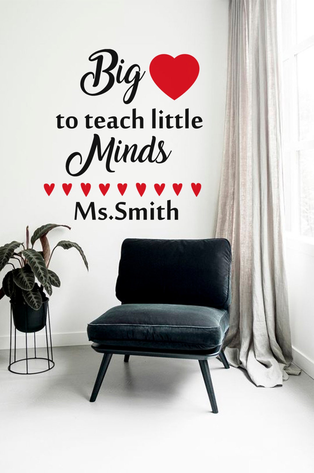 Personalised Teacher Wall Decal, Classroom Wall Decal, Teacher Wall ...