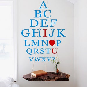 Alphabet Wall Decal, Alphabet Letters Decal, ABC Wall Sticker, Kids ...