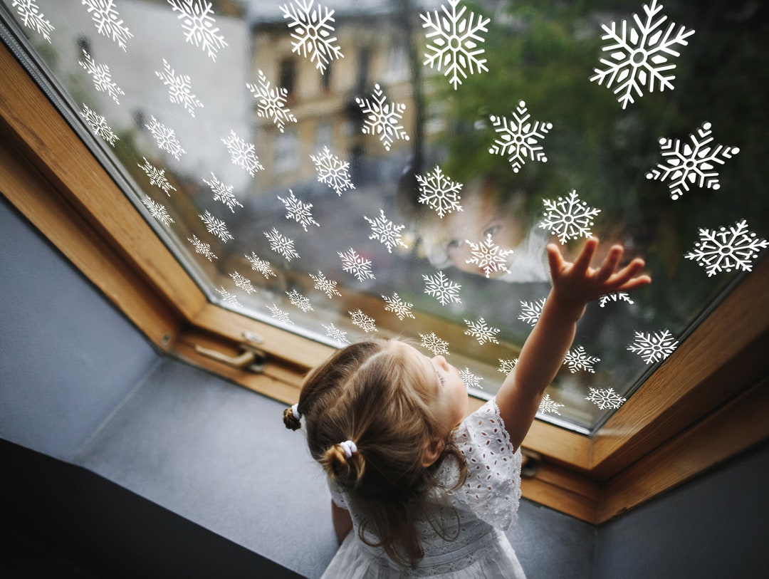 Snowflakes Windows Stickers, Window Decal, Christmas Decals, Christmas ...
