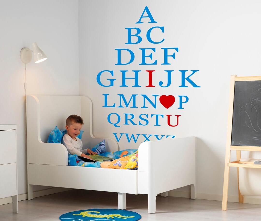 Alphabet Wall Decal, Alphabet Letters Decal, ABC Wall Sticker, Kids ...