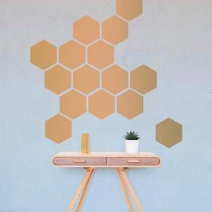 Honeycomb Wall Decal, Hexagon Decal, Geometric Decal, Honeycomb Sticker ...