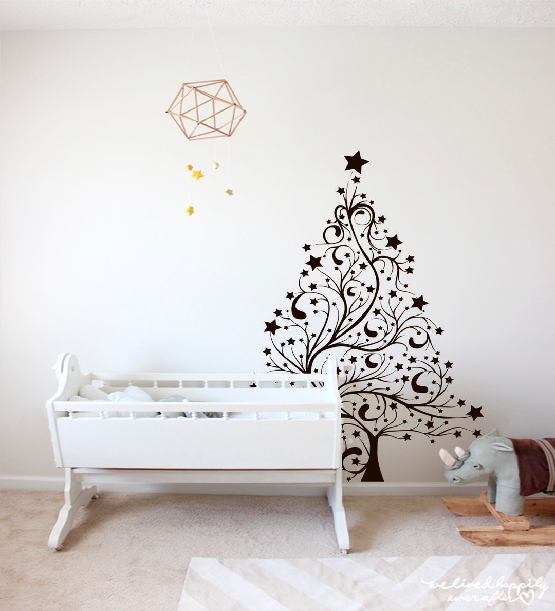 Christmas Tree Decal, Winter Wall Decal, Christmas Window Decals, Vinyl ...