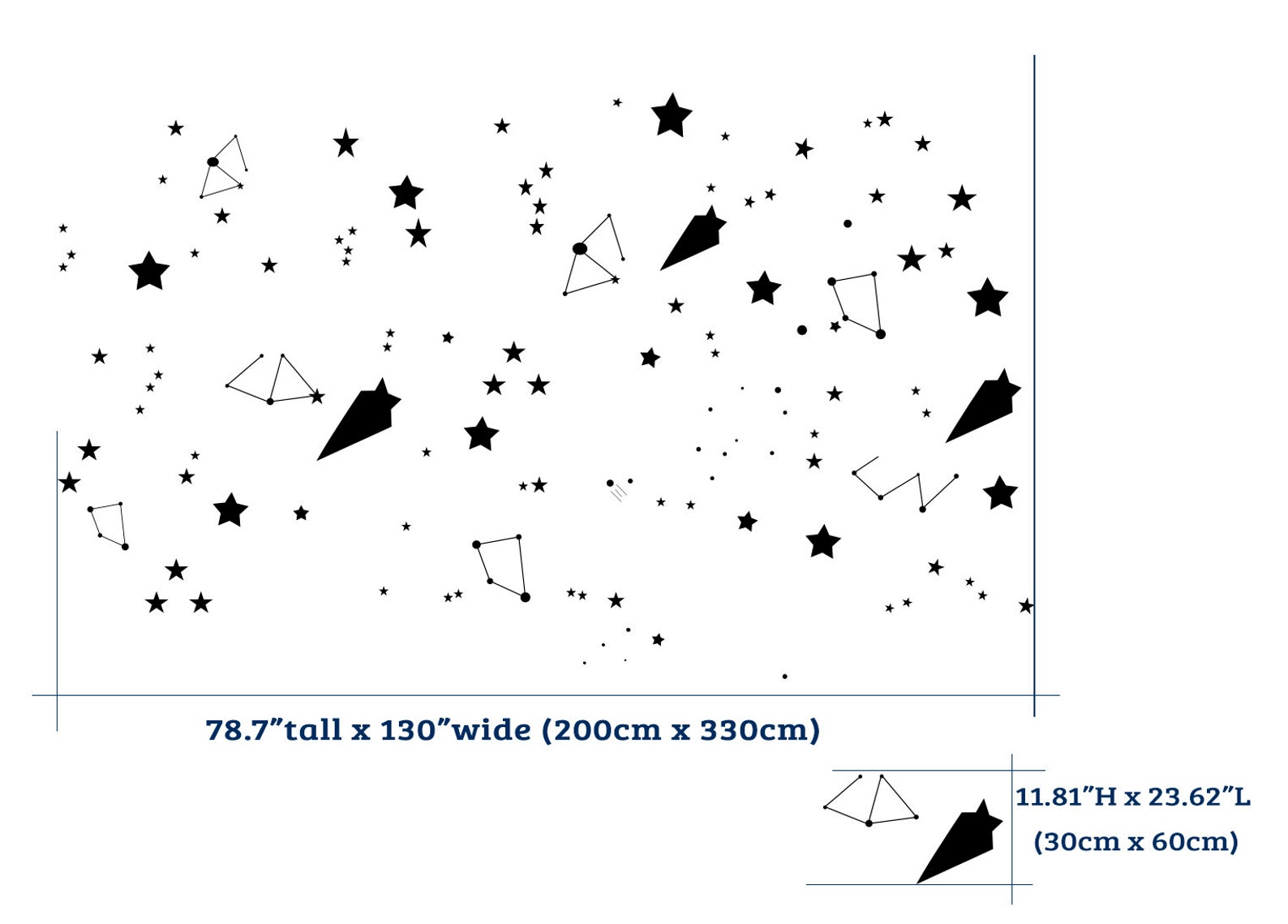 Space Wall Decal Constellation Wall Decals Stars Stickers - Etsy