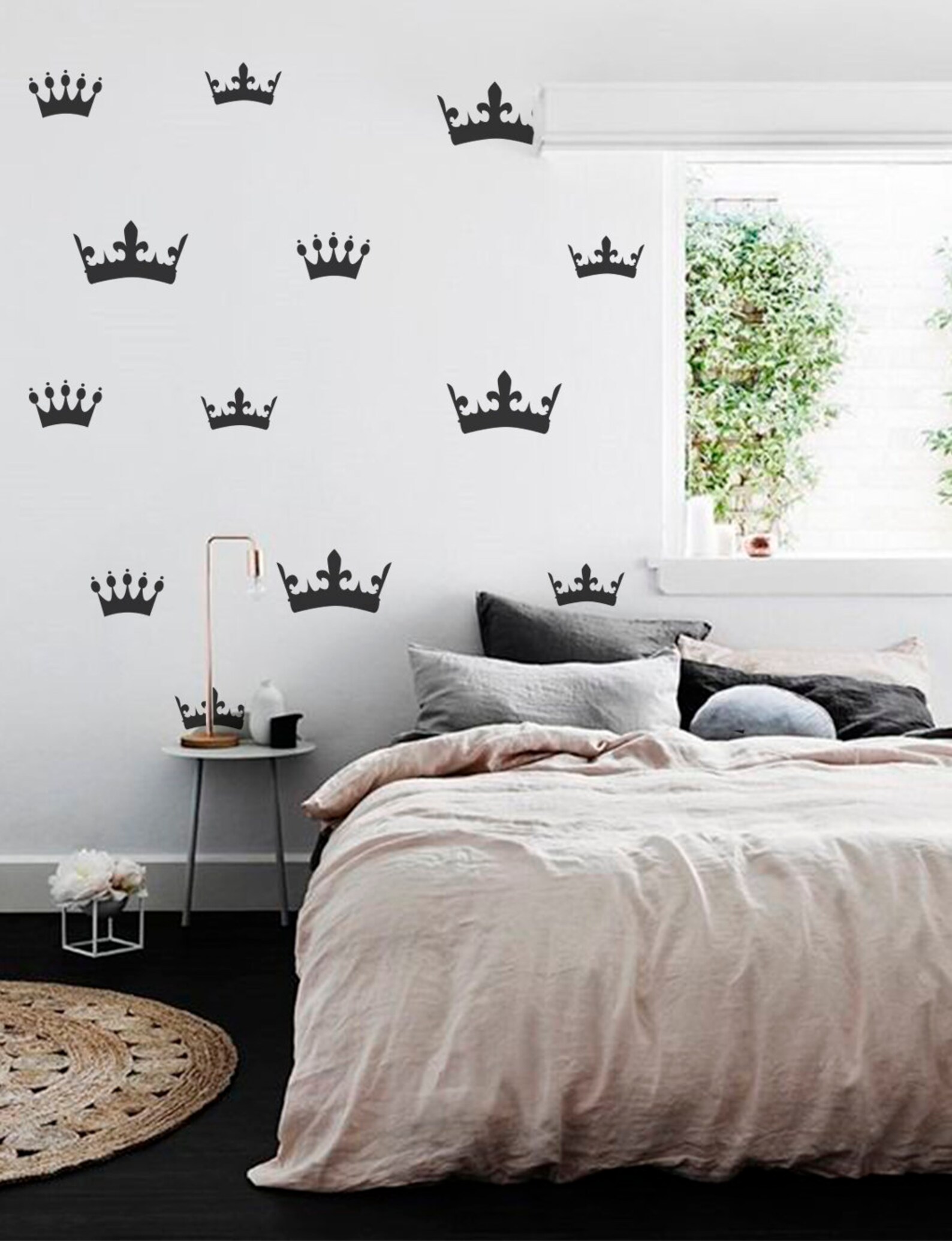 Crown Wall Decal Gold Crowns Vinyl Stickers Kids Room Decal - Etsy