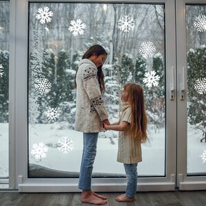 Snowflakes Windows Stickers, Window Decal, Christmas Decals, Christmas ...
