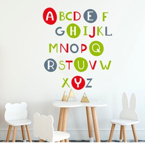 Colorful Abc Wall Decal for Kids, Alphabet Wall Decal for Classroom ...