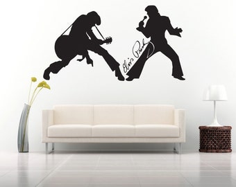 Large 23 X18 Elvis Presley Sticker Decal Vinyl Wall Art Window Disco ...