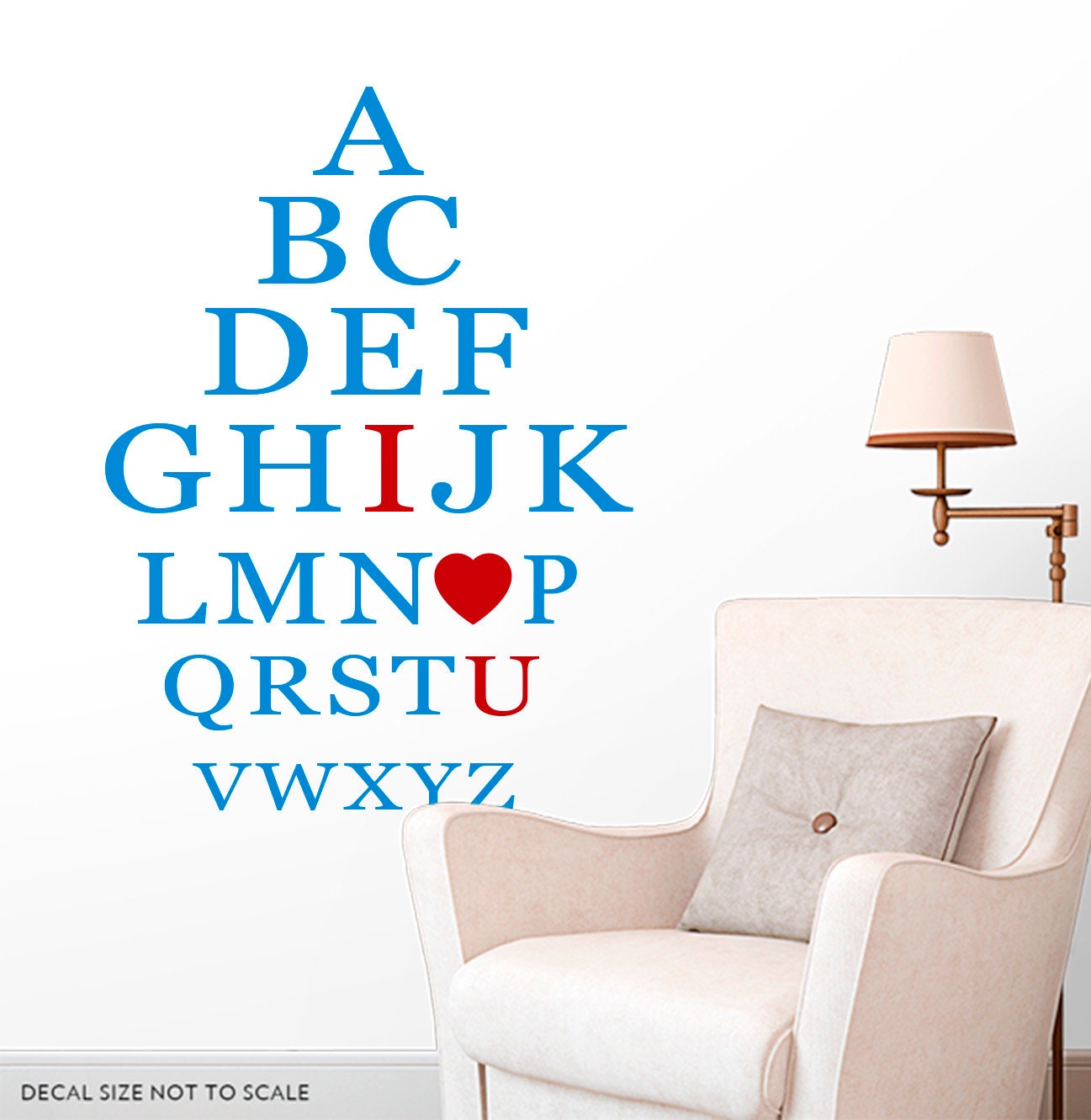 Alphabet Wall Decal Alphabet Letters Decal ABC Wall Sticker | Etsy