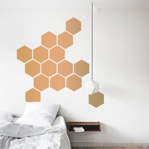 Honeycomb Wall Decal, Hexagon Decal, Geometric Decal, Honeycomb Sticker ...