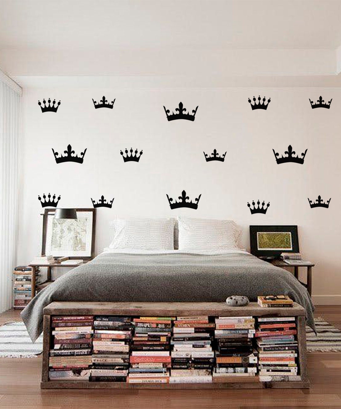Crown Wall Decal Gold Crowns Vinyl Stickers Kids Room Decal - Etsy