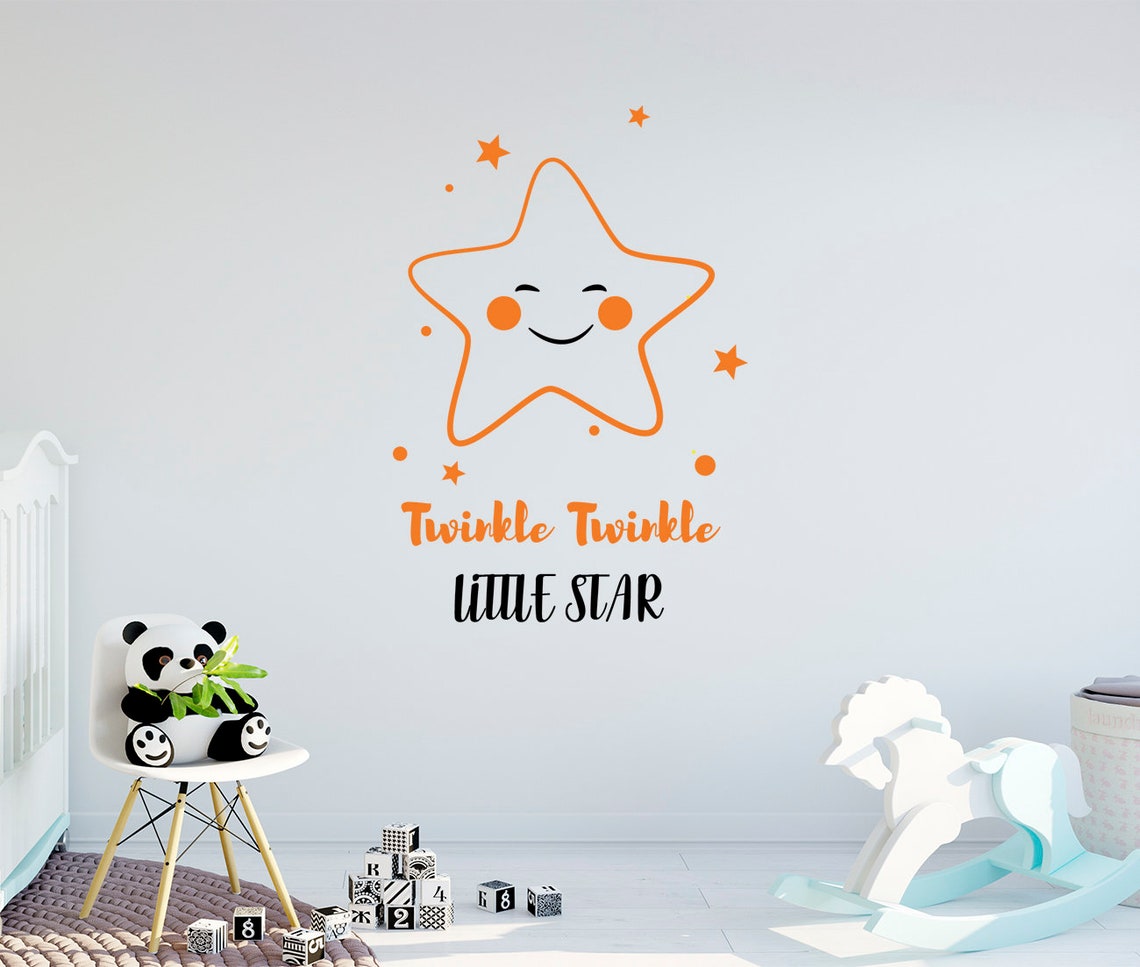 Twinkle Twinkle Little Star Decal Nursery Wall Decal Star - Etsy
