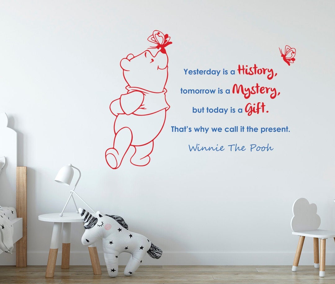 Winnie the Pooh Wall Decal, Nursery Wall Decal, Disney Wall Decal, Pooh ...