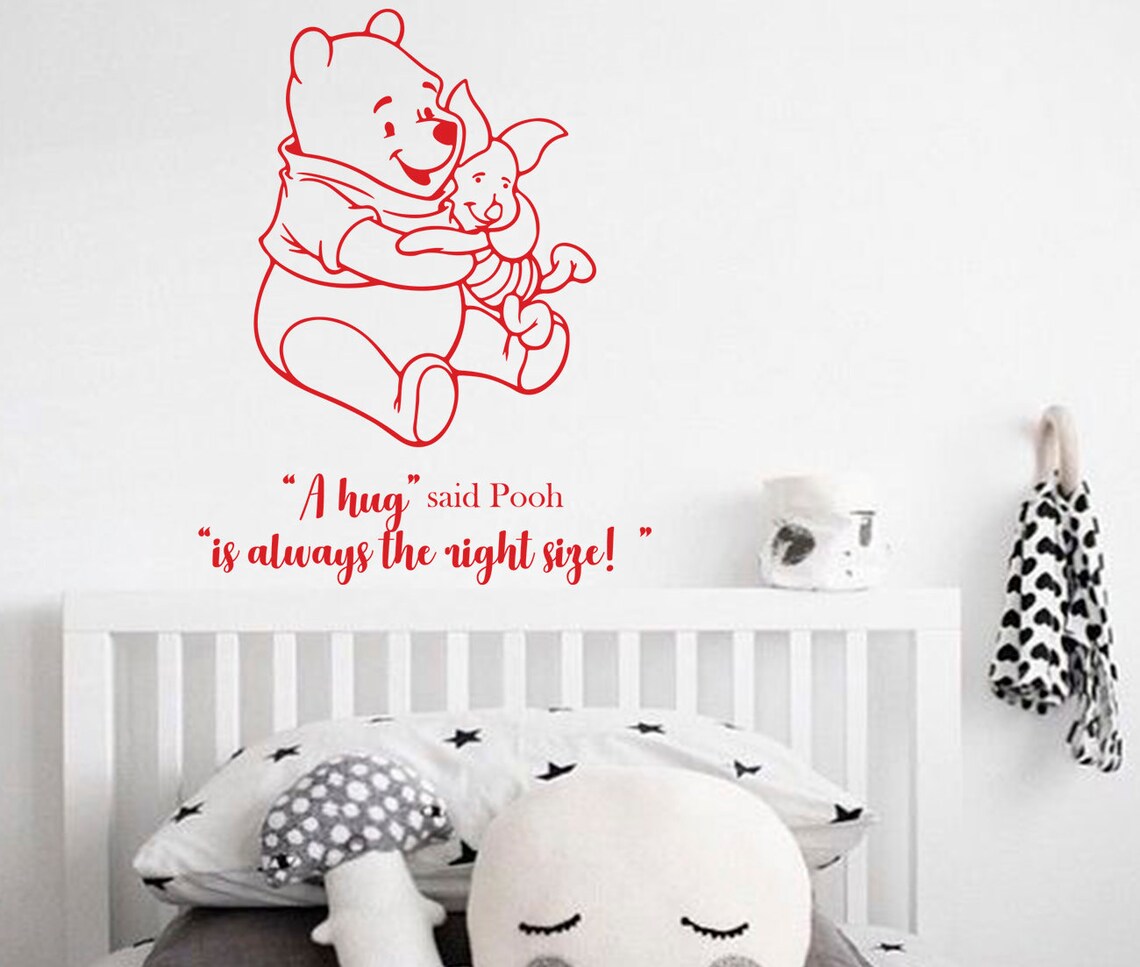 Classic Winnie the Pooh and Piglet Decal, Nursery Wall Decal, Pooh Bear ...