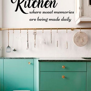 Kitchen Quote Wall Decal, Welcome to the Kitchen Sticker, Dining Room ...