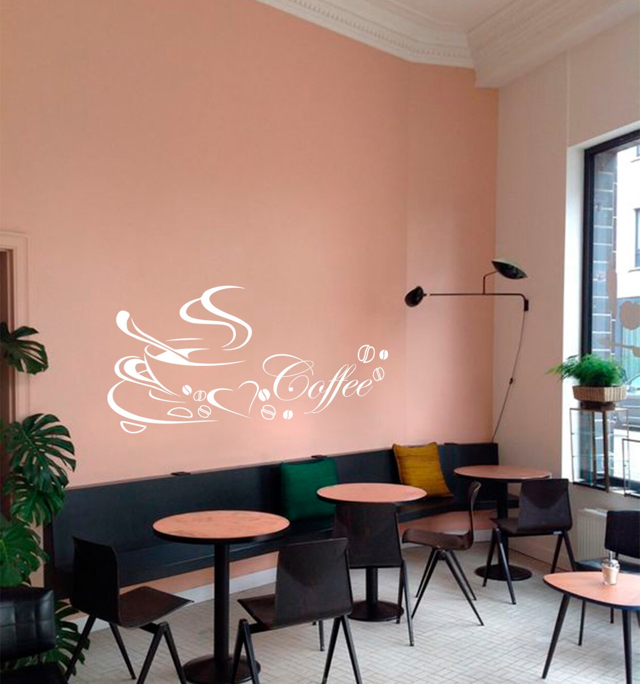 Kitchen Wall Decal Coffee Sticker Coffee Wall Art Cup of - Etsy