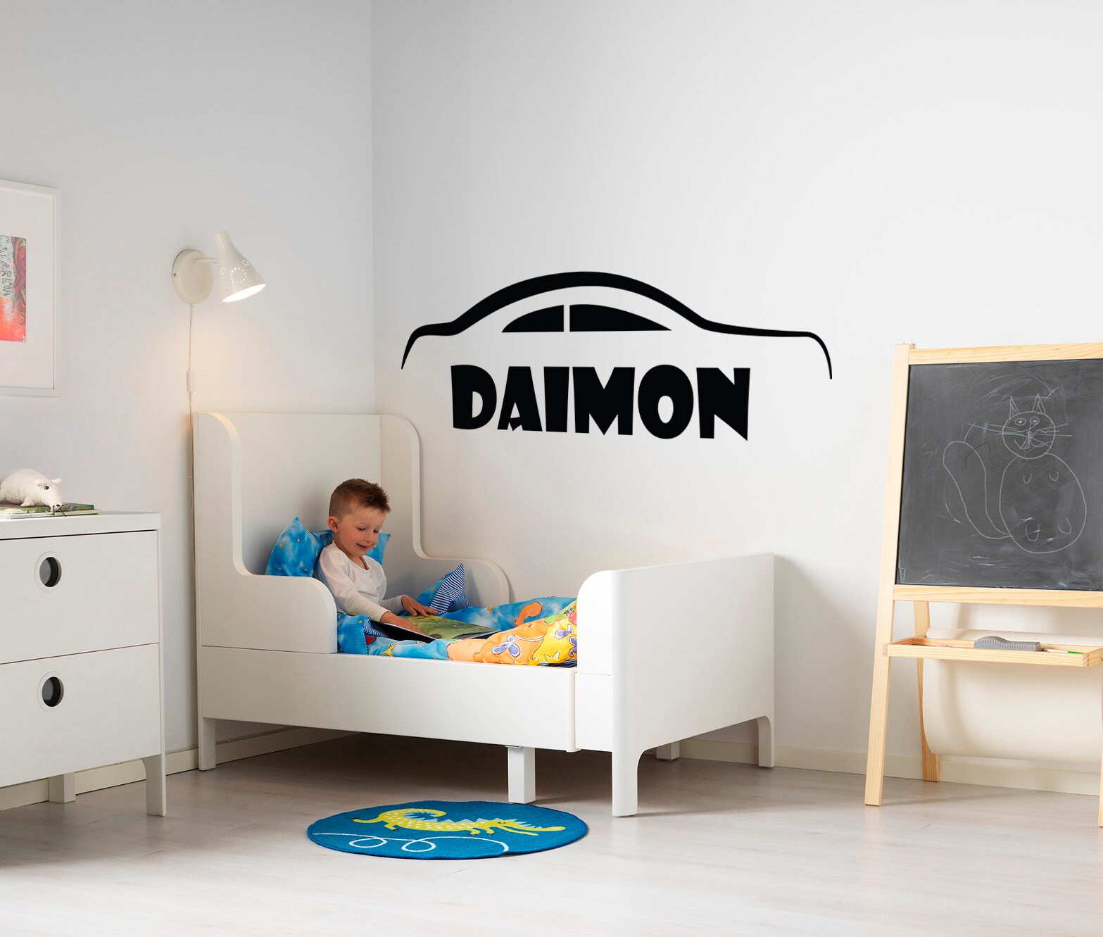 Car Wall Decal Personalized Name Decal Boy name decal Car | Etsy