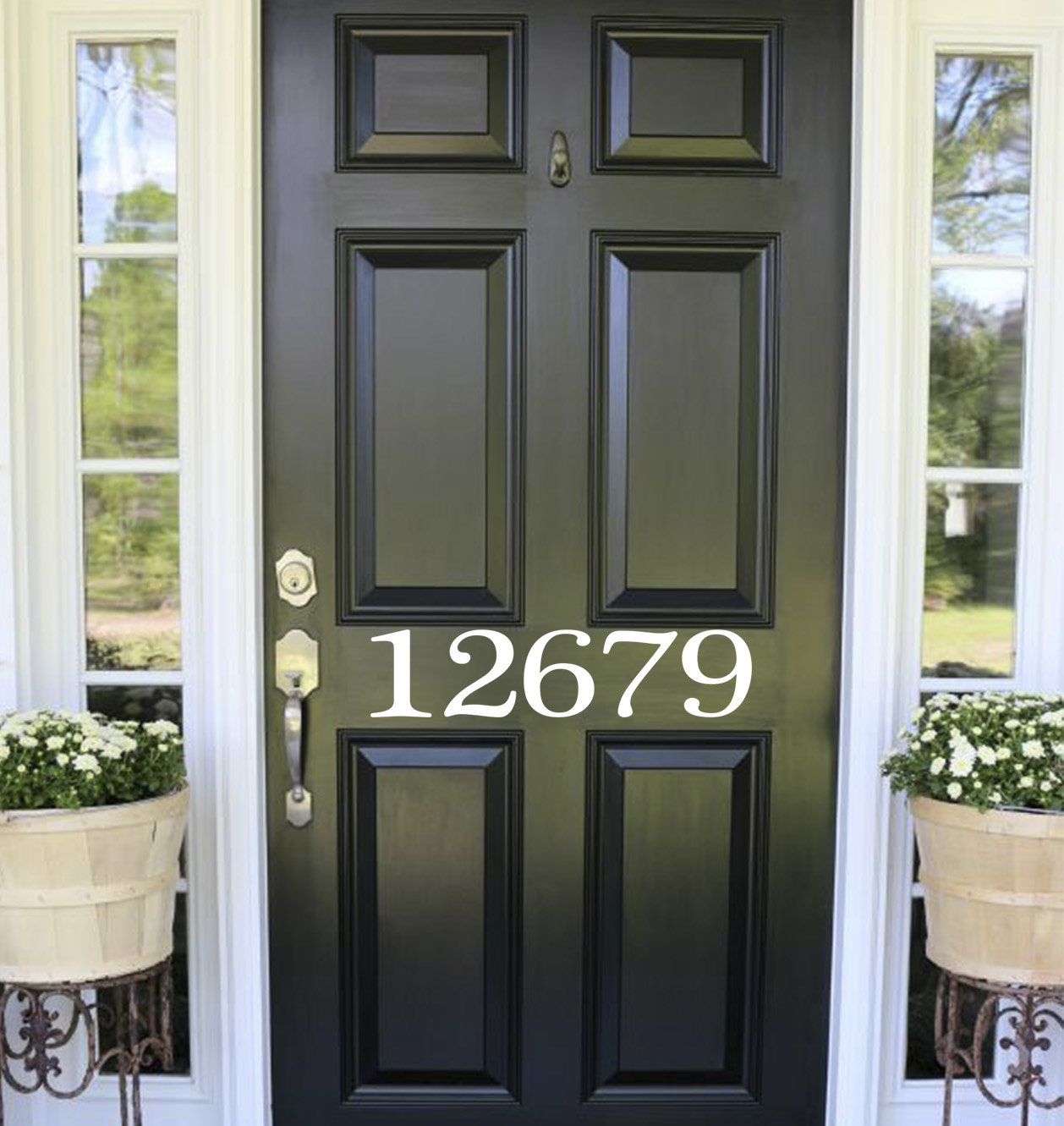 Number door decal Door number sticker Front door Custom home | Etsy