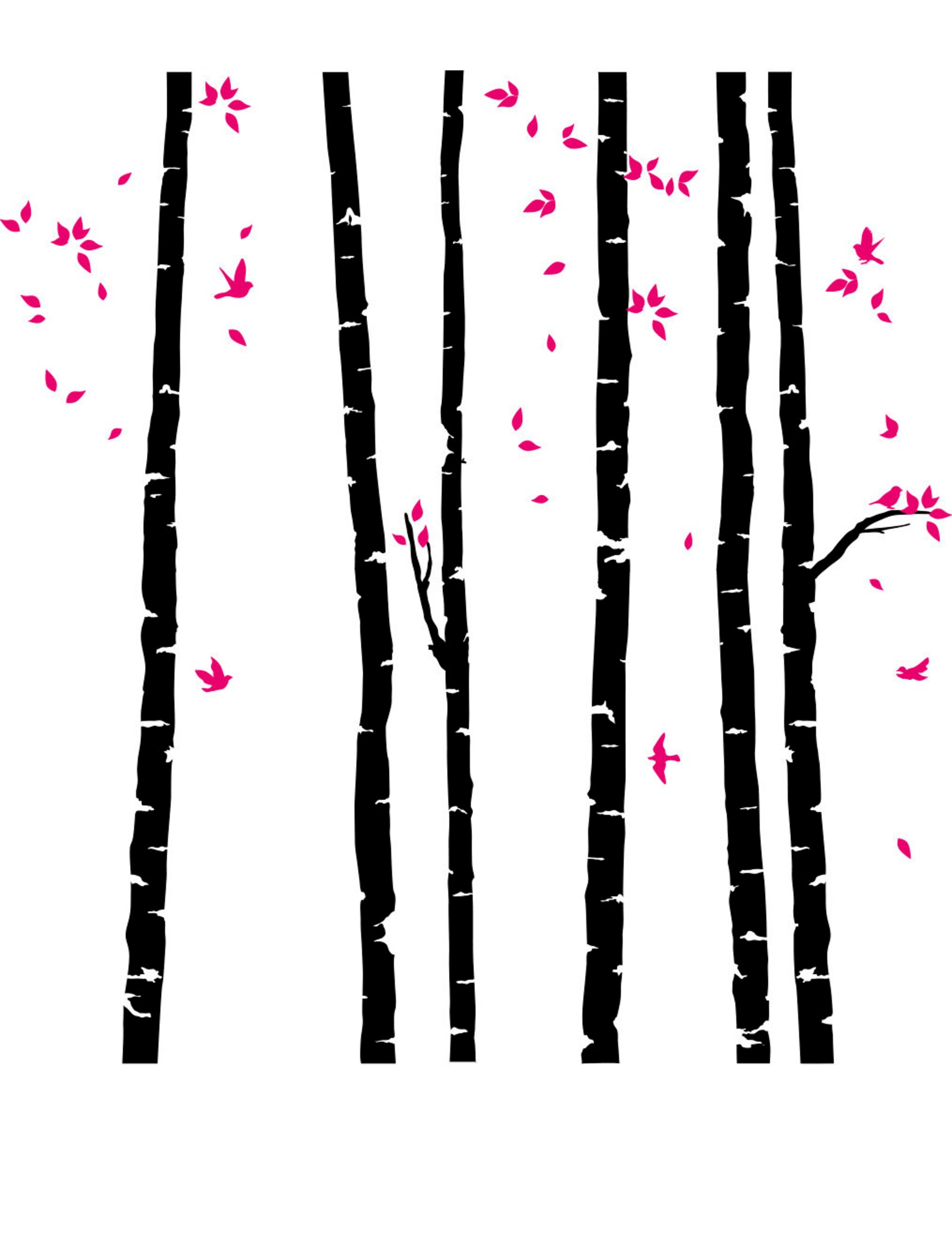 Tree Wall Decal Birch Wall Decal Birch Tree Stickers - Etsy UK