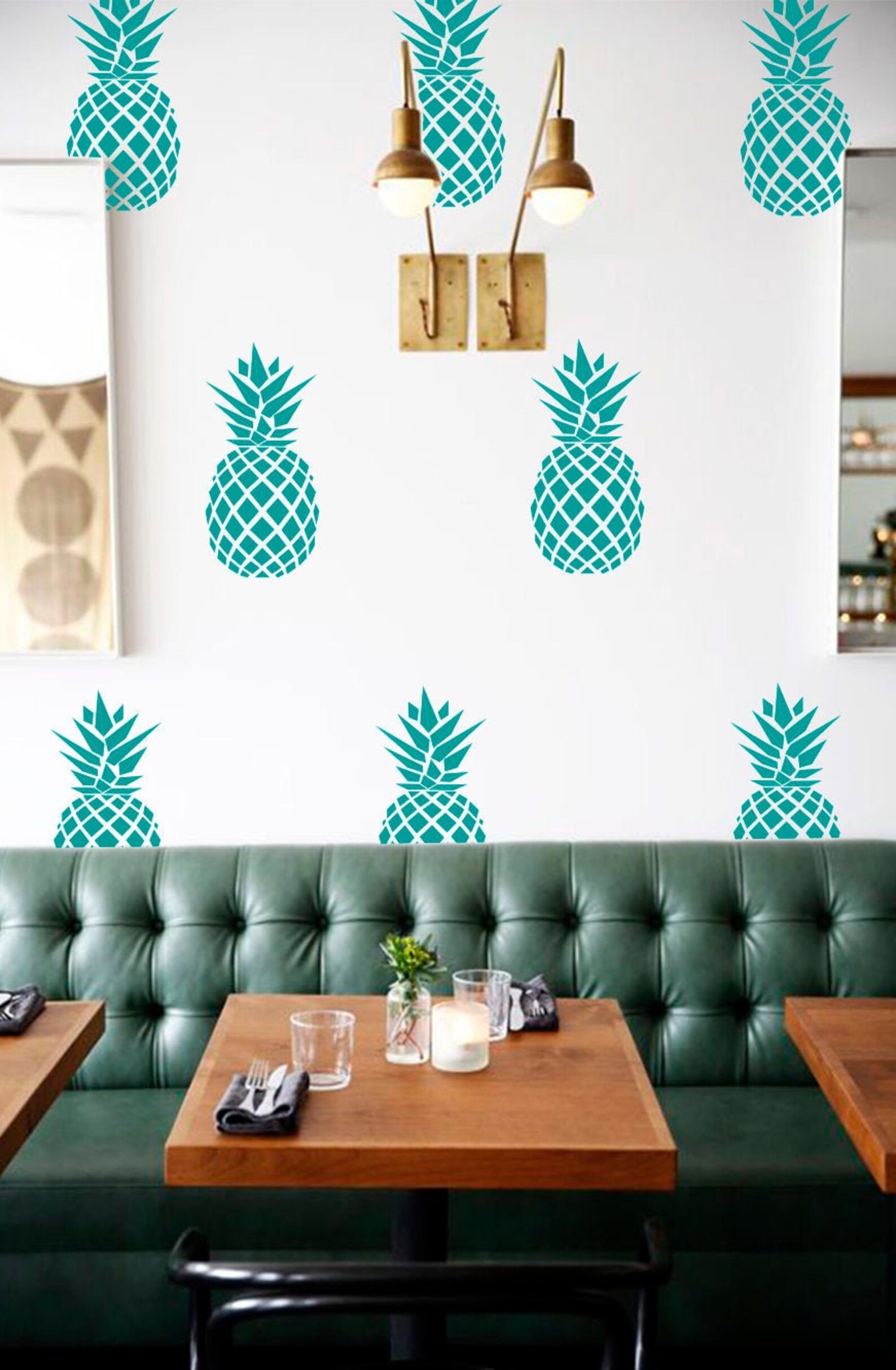 Pineapple Decals, Pineapple Nursery, Gold Pineapple Decal, Gold Decal ...
