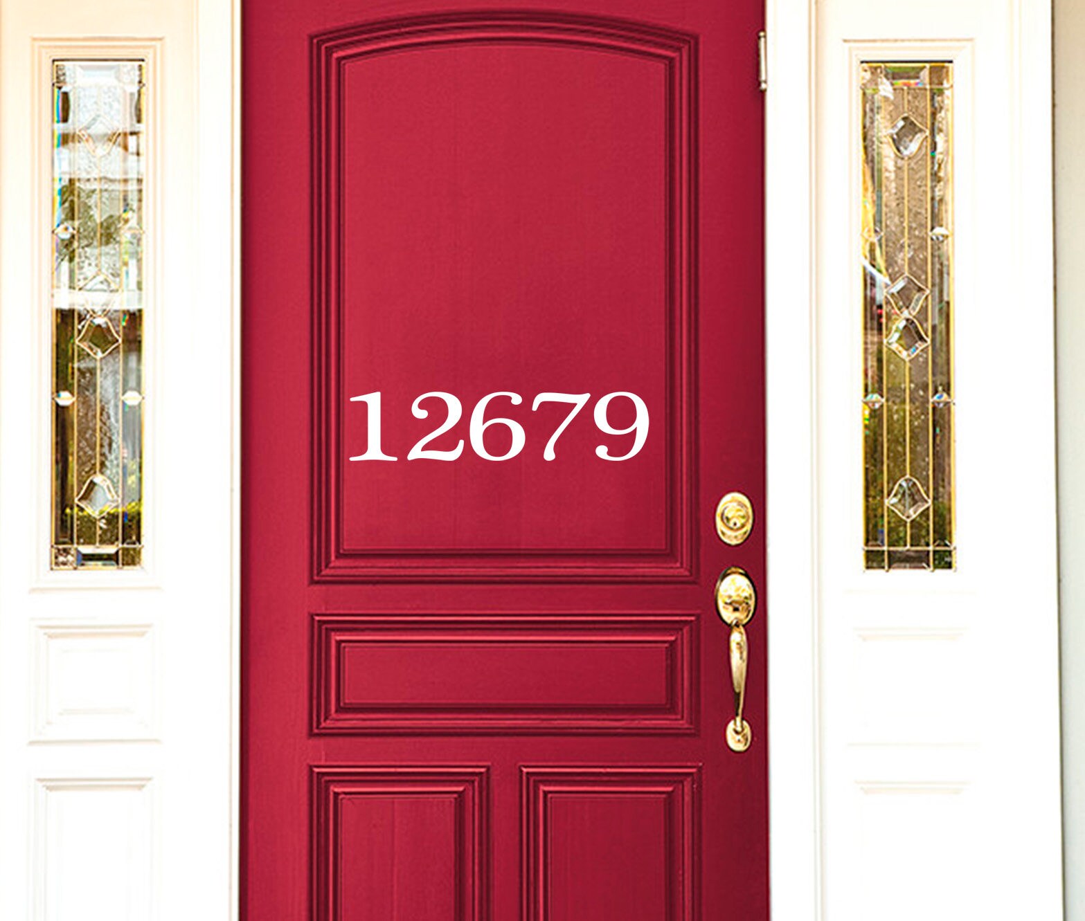 Number door decal Door number sticker Front door Custom home | Etsy