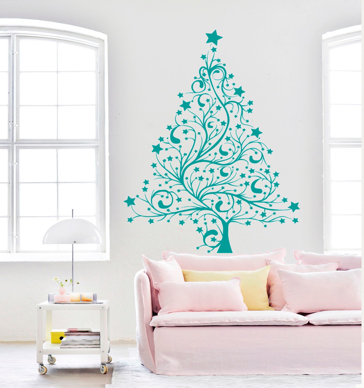 Christmas Tree Decal Winter Wall Decal Christmas Window | Etsy