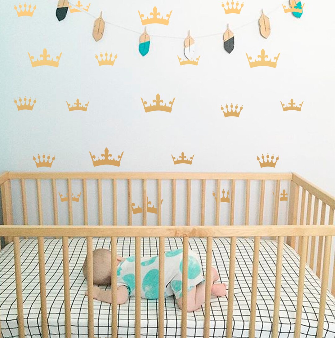 Crown Wall Decal, Gold Crowns Vinyl Stickers, Kids Room Decal - Etsy