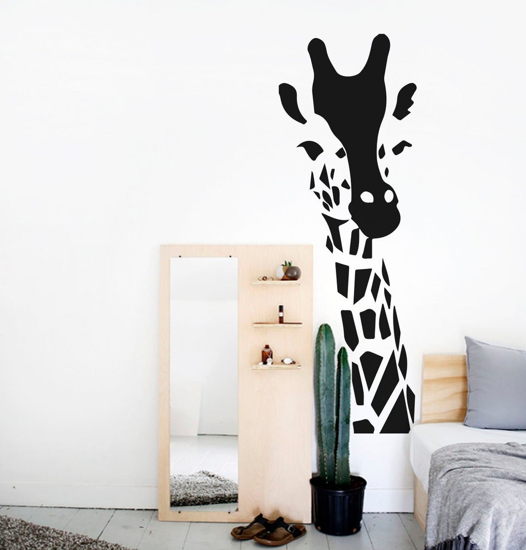 Giraffe Wall Decals, Animal Vinyl Decal, Kids Wall Sticker, Giraffe ...