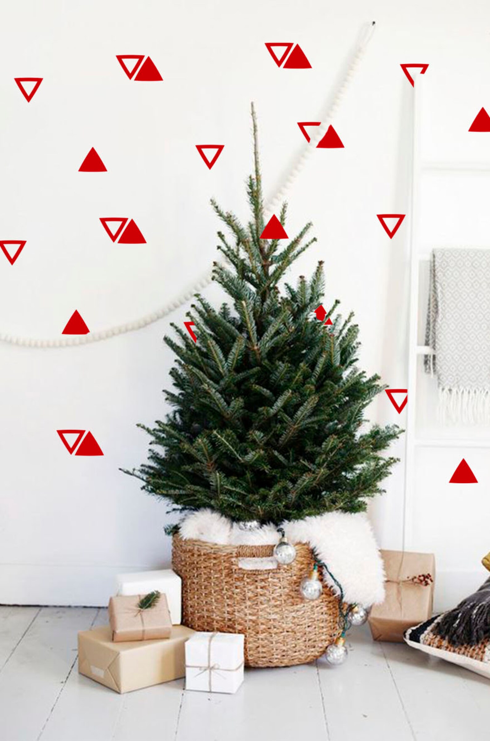 Triangle Wall Decal Geometric Wall Decal Gold Triangle | Etsy