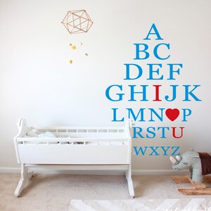 Alphabet Wall Decal, Alphabet Letters Decal, ABC Wall Sticker, Kids ...