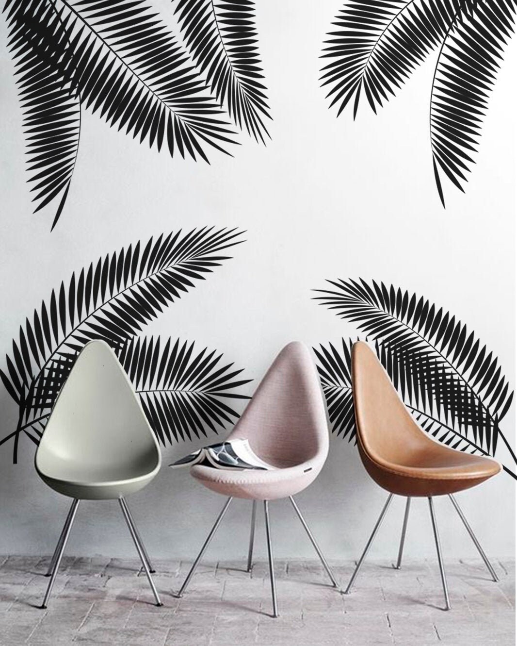 Tropical Wall Decals Large Palm Leaf Decal Leaves Vinyl - Etsy